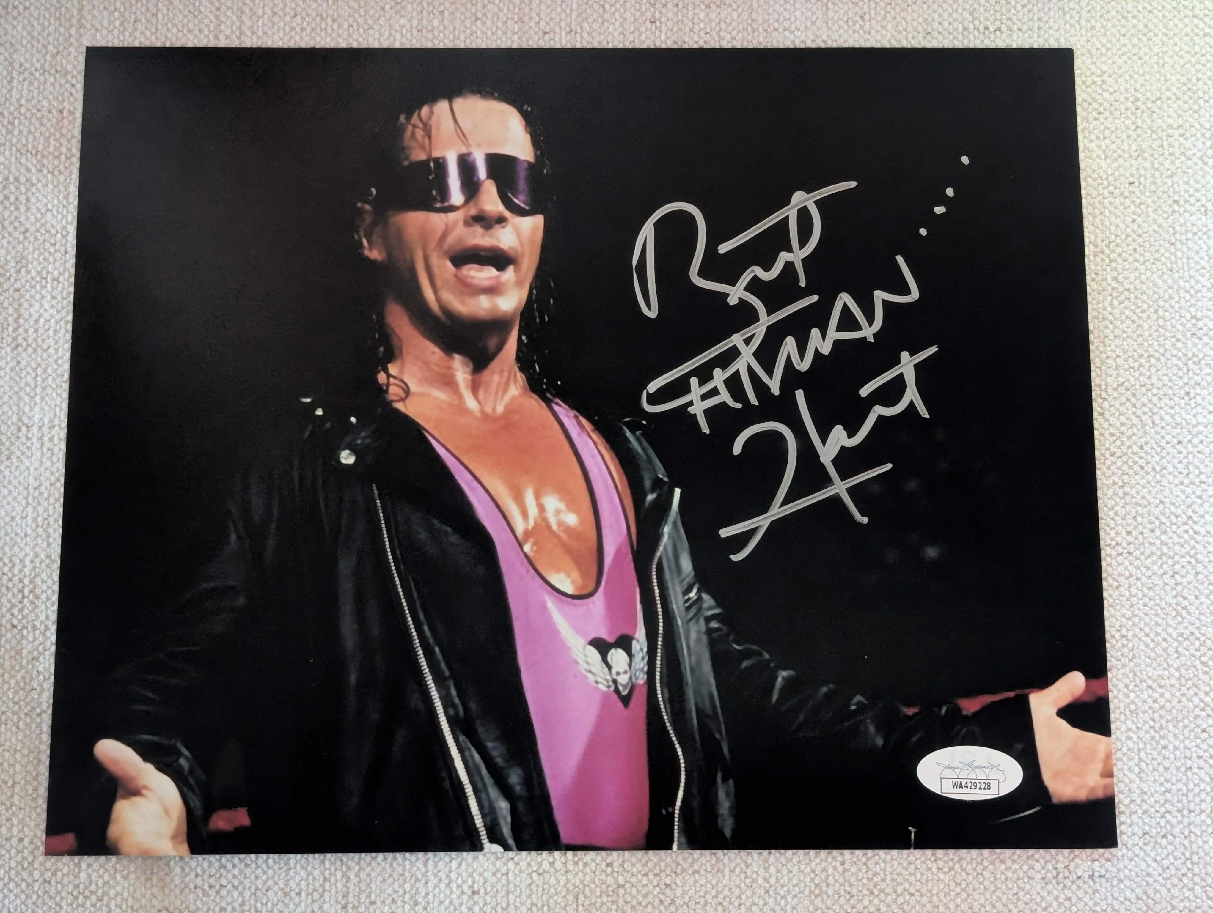 Bret Hart Signed Autographed 8×10 Photo JSA Authenticated