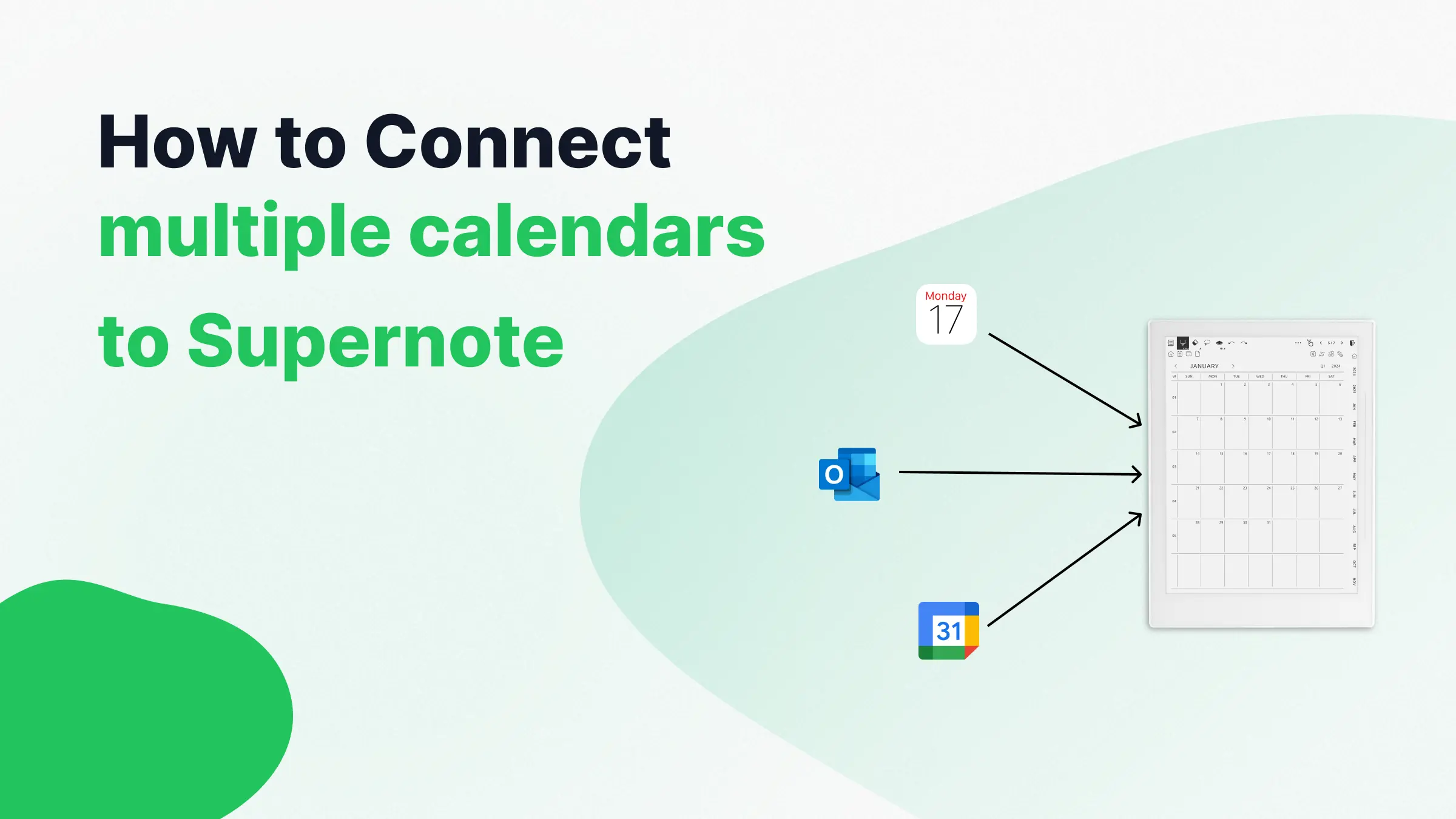 How to connect multiple calendars to the Supernote tablet