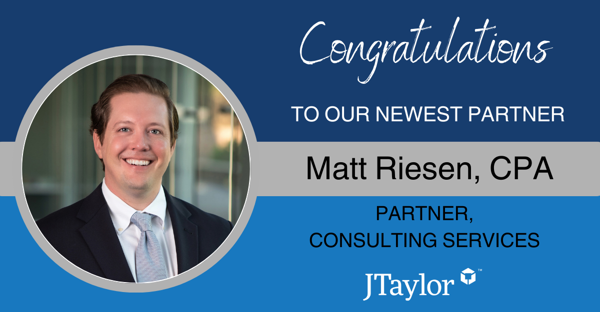 Matt Riesen promoted to Partner