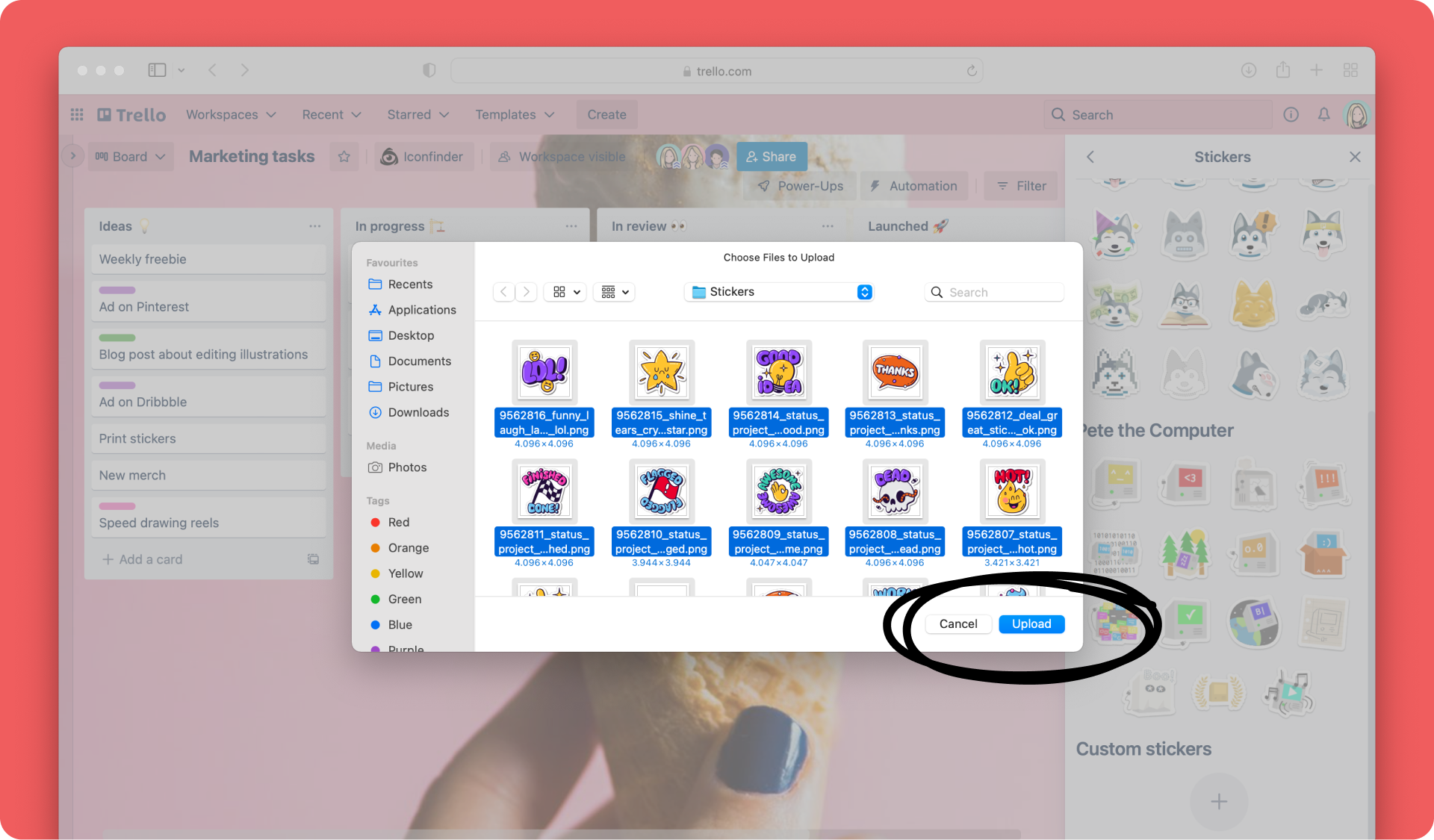 How to add stickers to Trello - Iconfinder