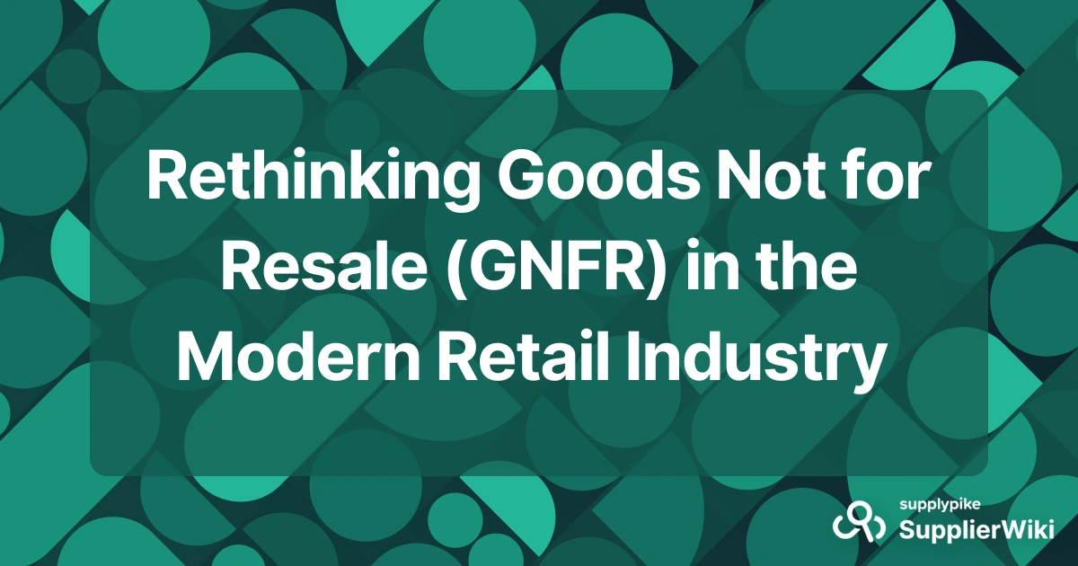 Rethinking Goods Not for Resale (GNFR) in the Modern Retail Industry ...