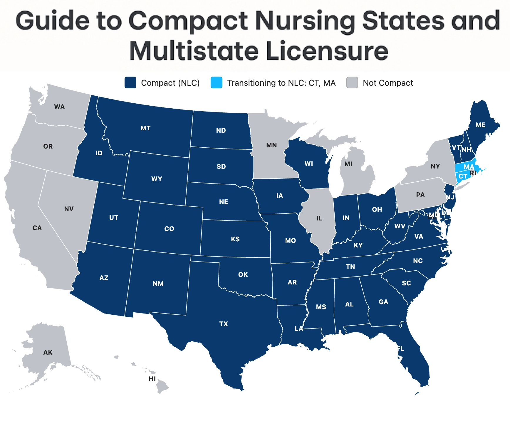 Nomad Health’s Guide to Compact Nursing States and Multistate Licensure ...